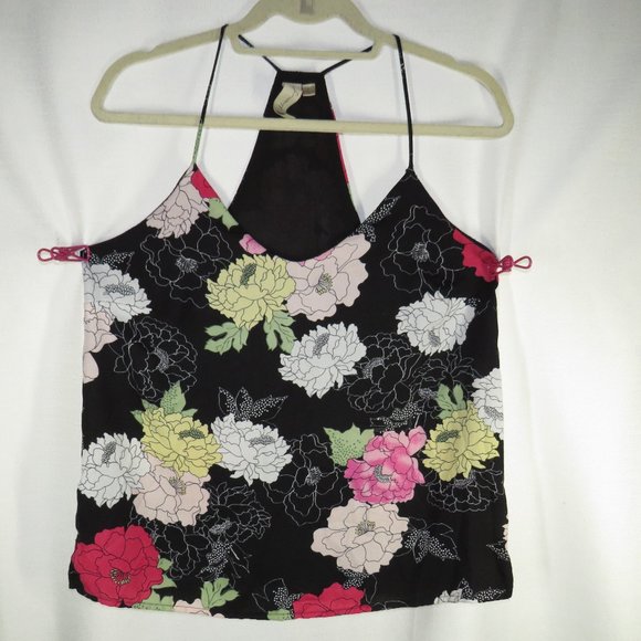 Allison Joy | Tops | Allison Joy Black Floral Sleeveless Blouse | Poshmark
